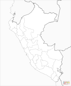 Mapa del Perú para Colorear: Imágenes y Dibujos del Mapa Peruano para Niños