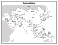 Mapa de Asia para Colorear: Imágenes y Dibujos del Continente Asiatico ...