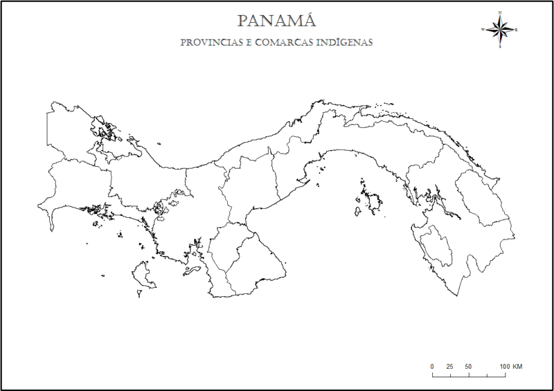 Mapa de Panamá para Colorear: Imágenes y Dibujos del Mapa Panameño para ...