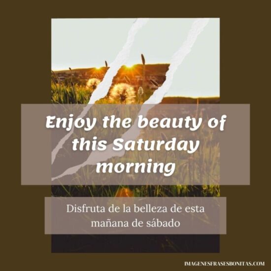 Imágenes de Feliz Sábado con frases en inglés